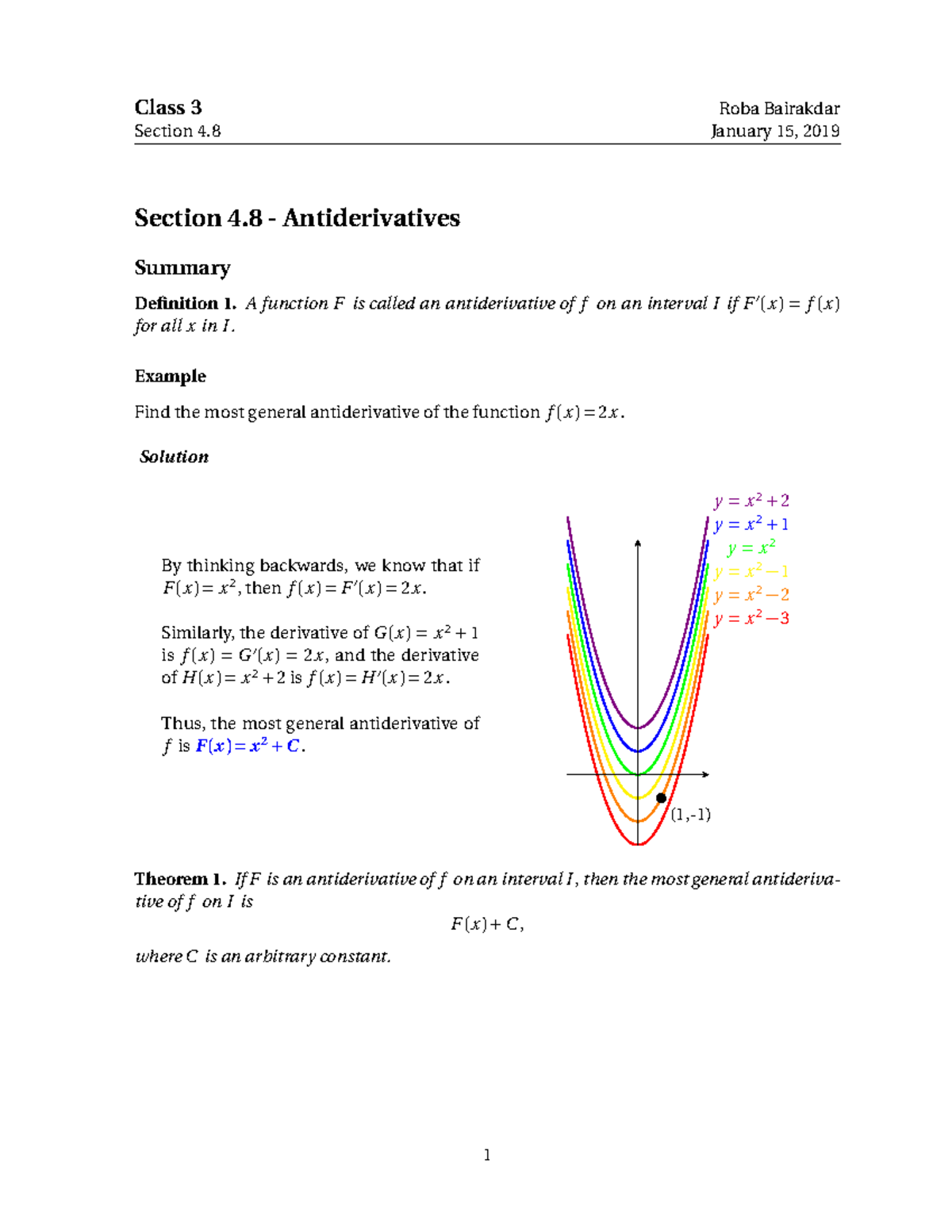 MATH 205 lecture notes 3 - Section 4. January 15, 2019 Section 4 ...