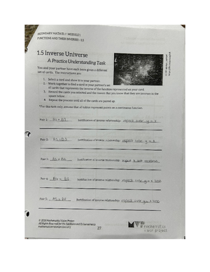 Secondary Math 3 Module 2 2.3 Task and RSG - MATH 126 - Studocu