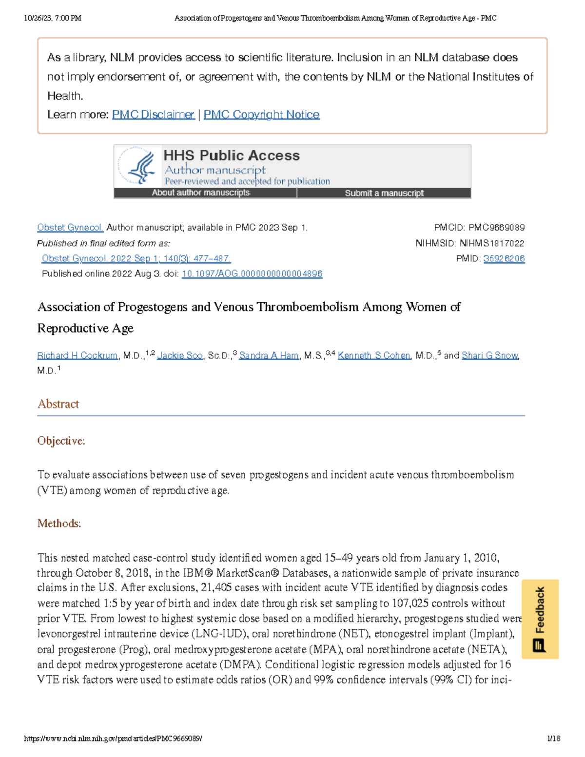 USA Article#1 - hkkh - As a library, NLM provides access to scientific ...