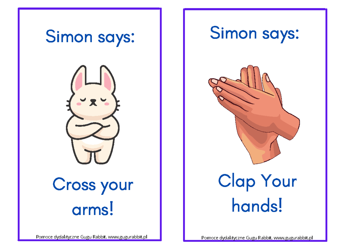 Simon-says - Clap Your hands! Simon says: Cross your arms! Pomoce ...