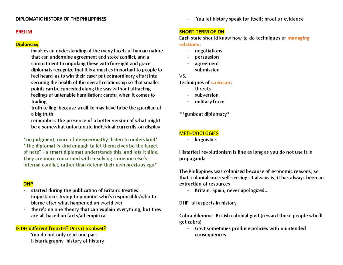 Diplomatic History of the Philippines 2 (Short Introduction) - AB ...