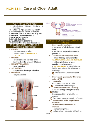 NCM 114 (Report) - Respi & Cardio Disease - T O P I C O U T L I N E 1 ...