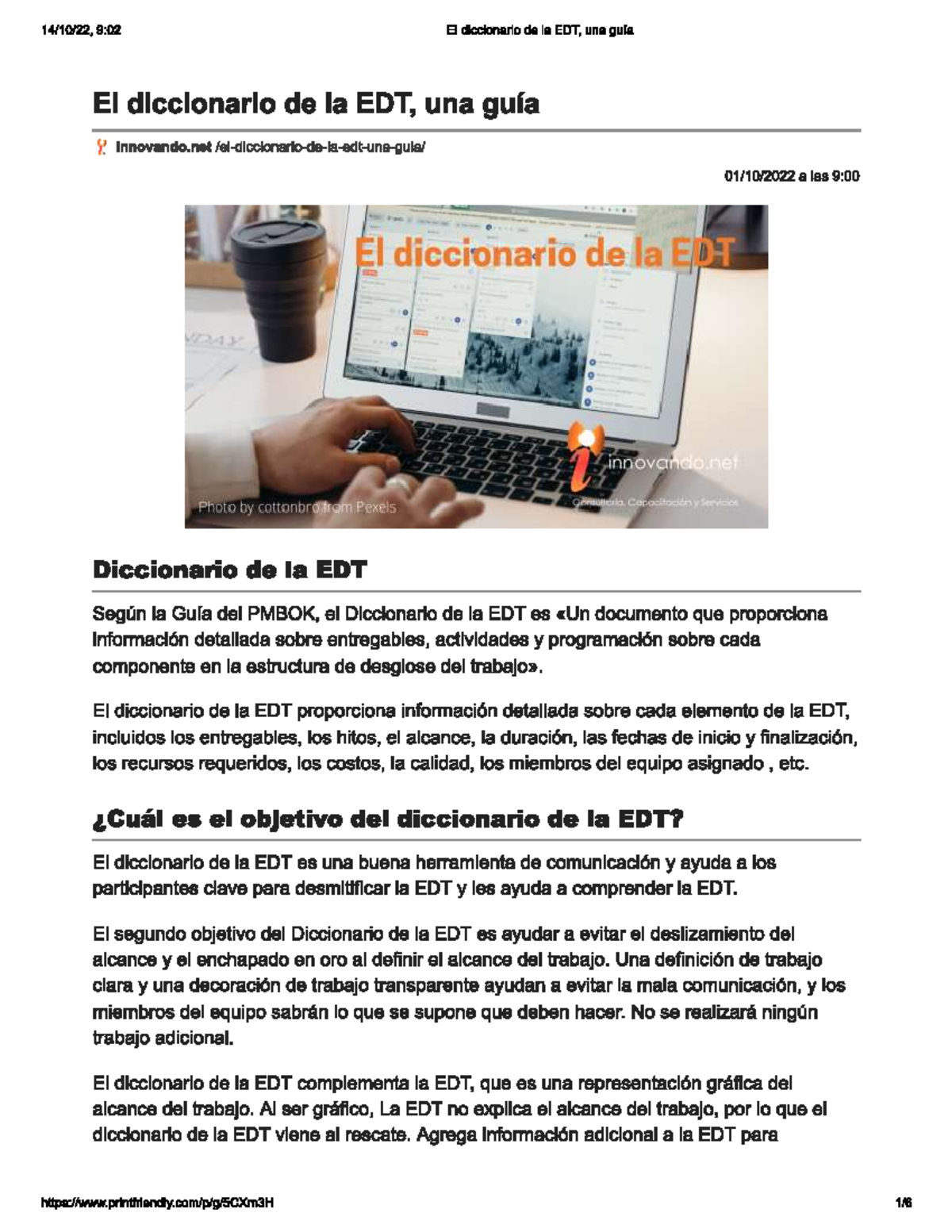 01.1. Diccionario EDT - ..... - 9:02 El diccionario de la EDT, una guía ...