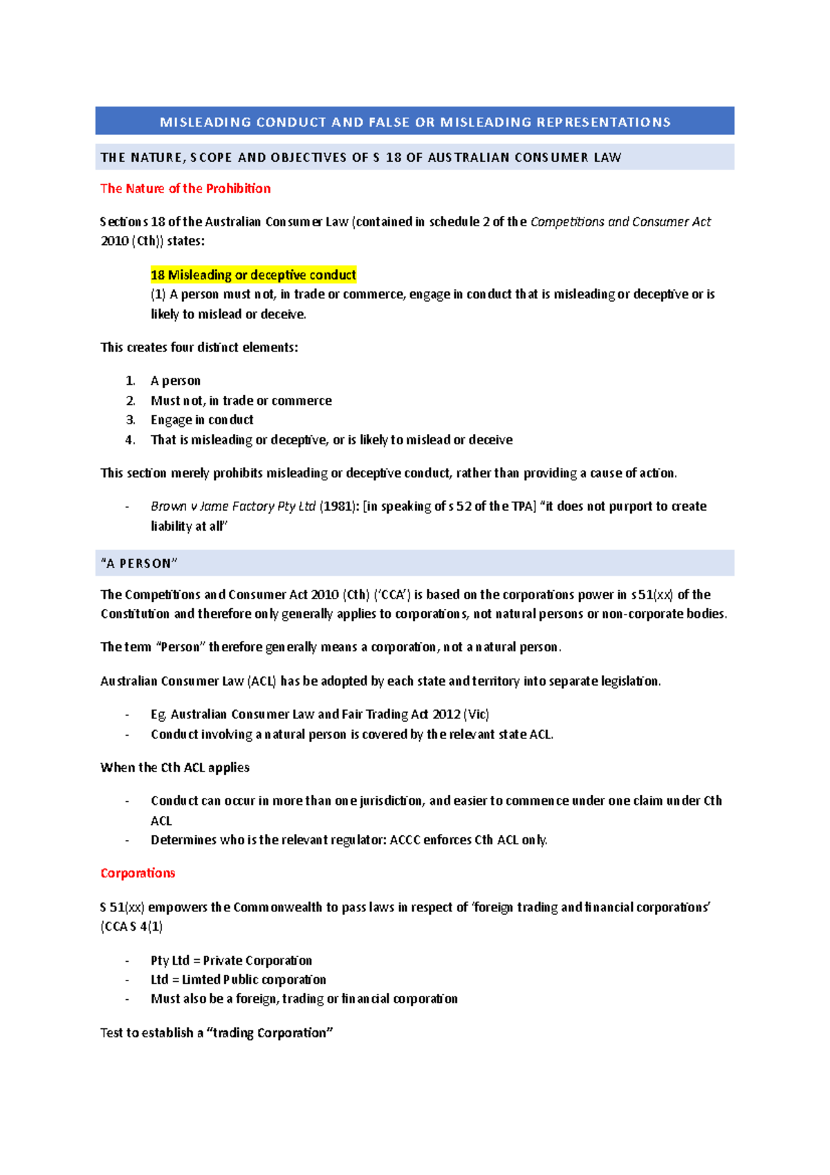 Weeks 5-6_Misleading_Conduct_and_False_Representations - MISLEADING ...
