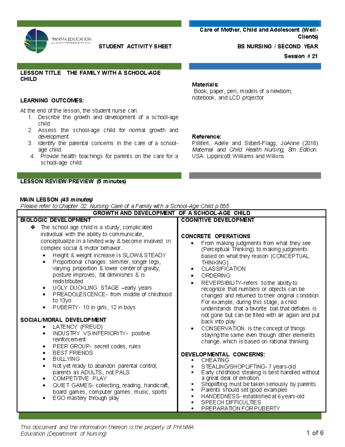 OB1 SAS 22 - Student Activity Sheets - This document and the ...