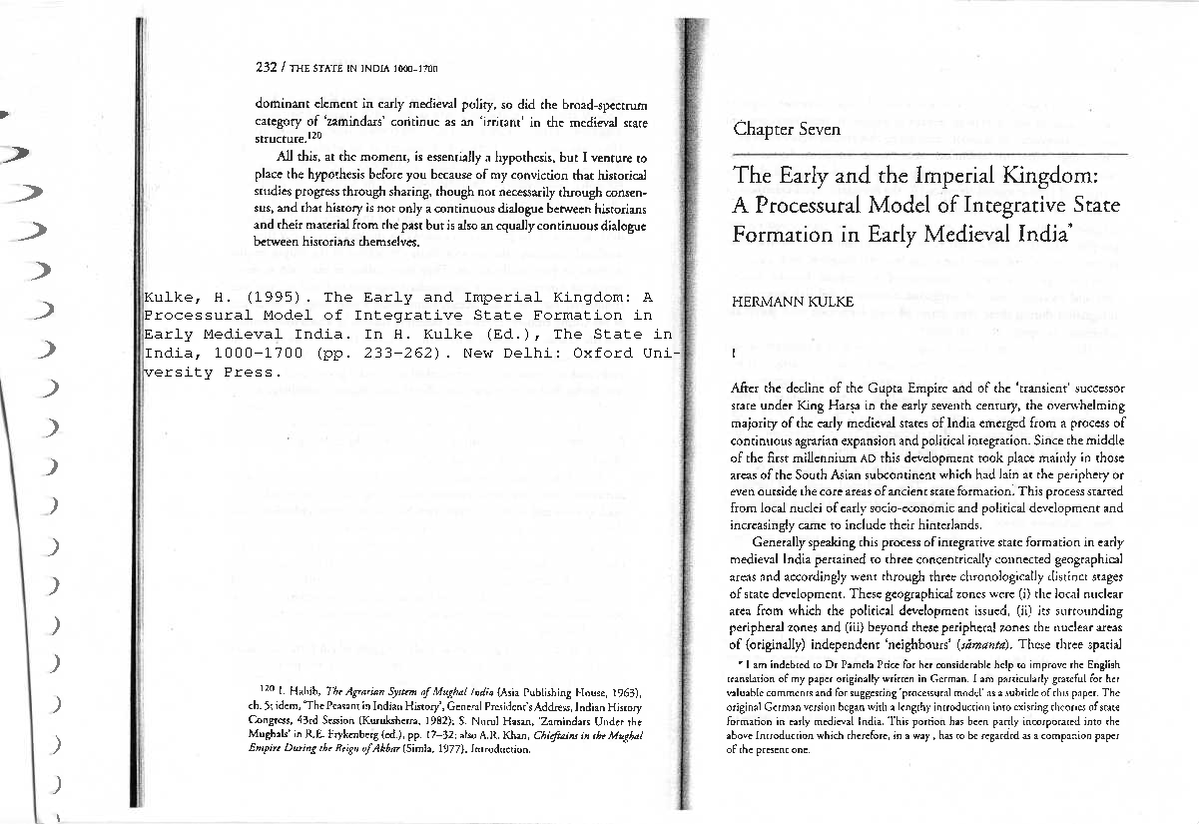 1995, Kulke, The Early and Imperial Kingdom A Processural Model of ...