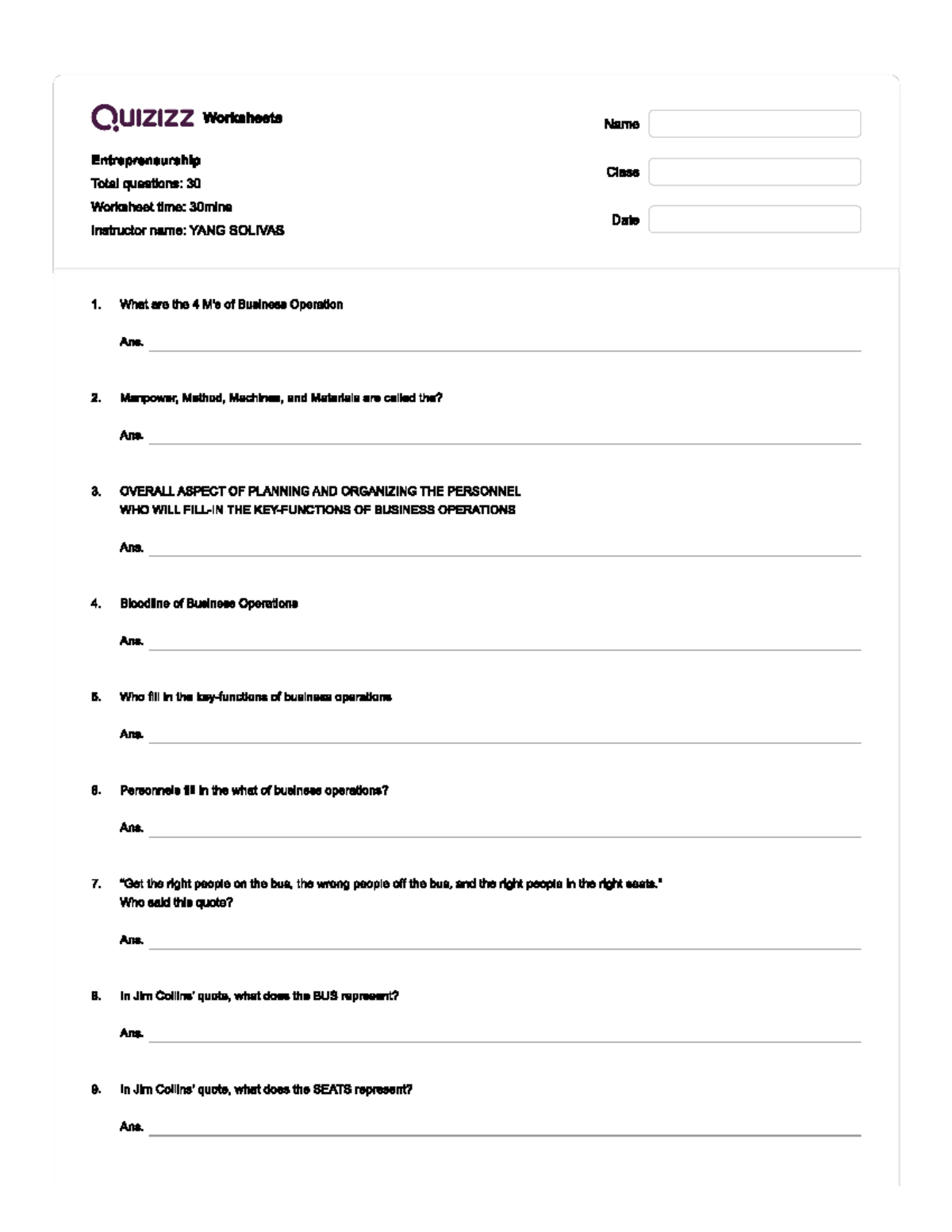 Entrep 4M's - G12 | Quarter 2 - SHS STEM 12 - Research - Studocu