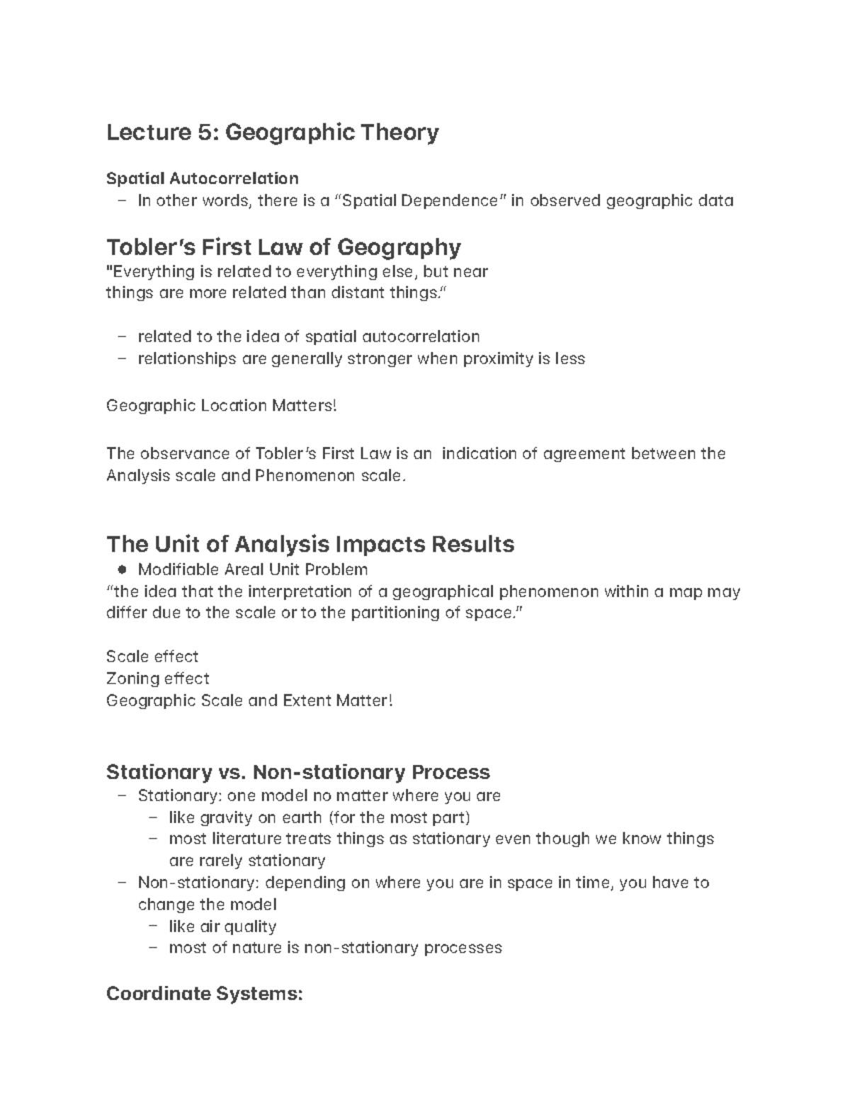 Lecture 5: Geographic Theory - – – – – – – – – – Lecture 5: Geogr-phic ...