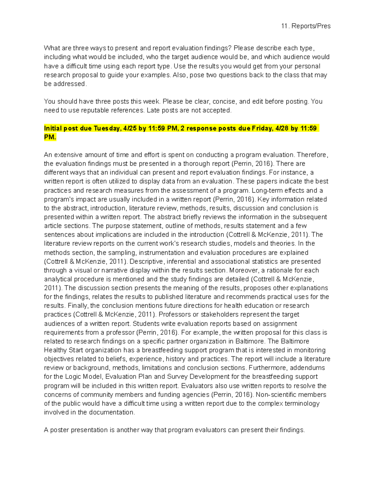 11. Reports Pres - Book notes - What are three ways to present and ...