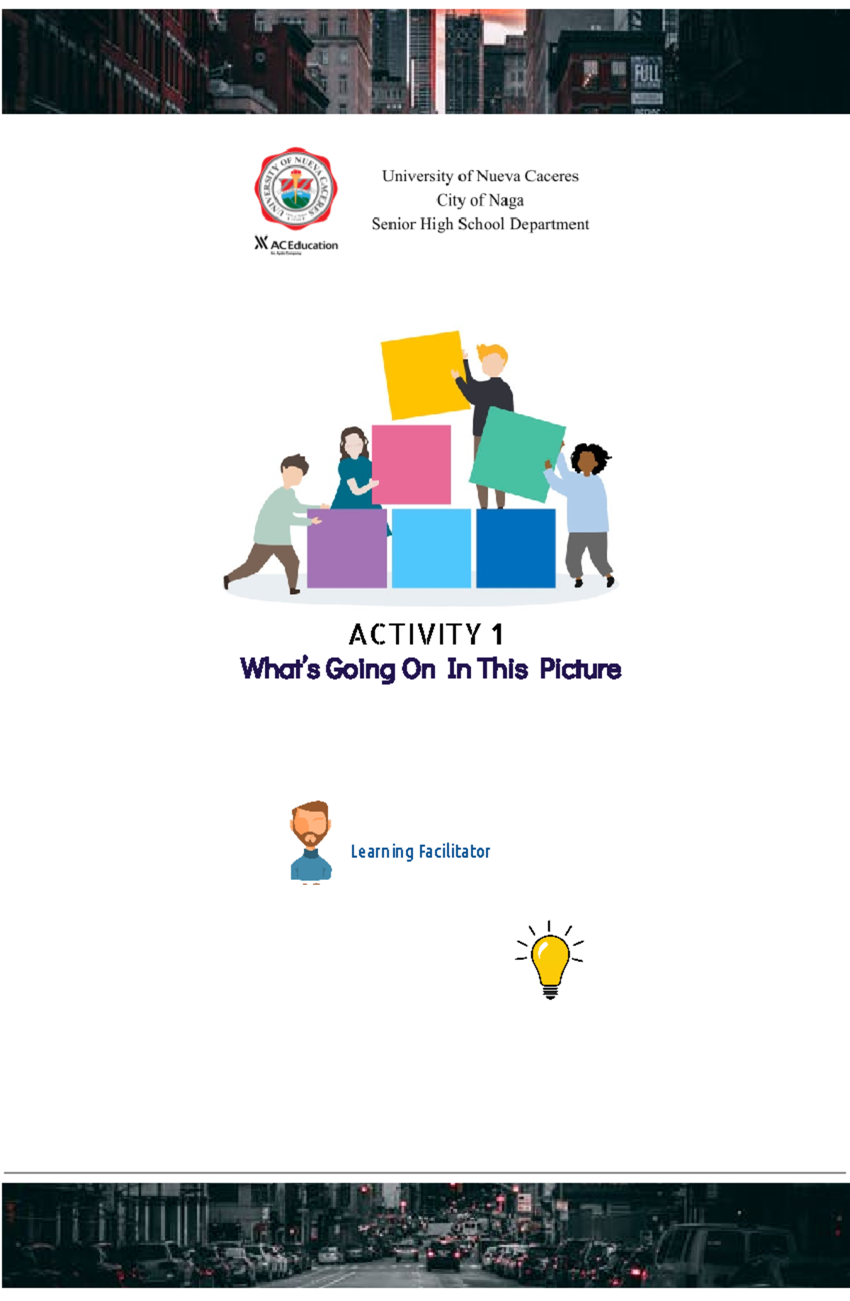 Activity 1 What's Going On In This Picture - ACTIVITY 1 What’s Going On ...