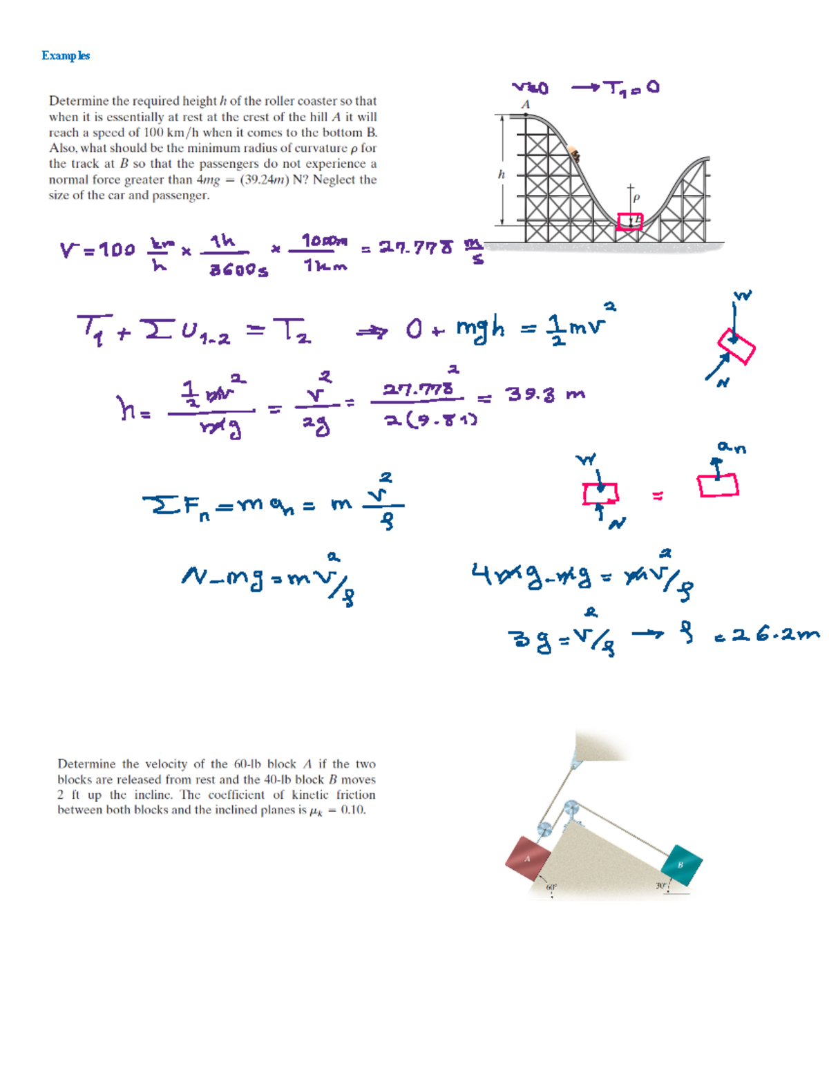 Example of Work and Energy Lecture 16 - ECOR 1048 - Phys 1004 ...
