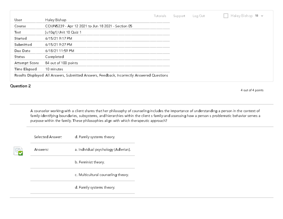 Review Test Submission [u10q1] Unit 10 Quiz 1 – - These philosophies ...