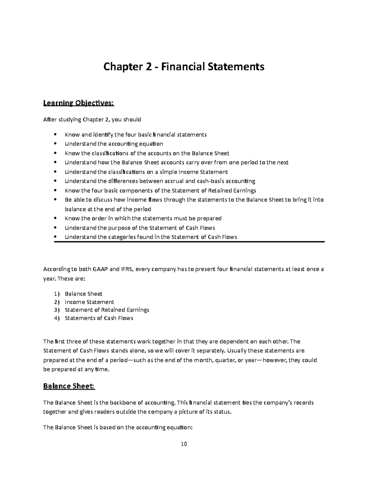 Financial+chapter 2 - Notes for chapter 2 - Chapter 2 - Financial ...