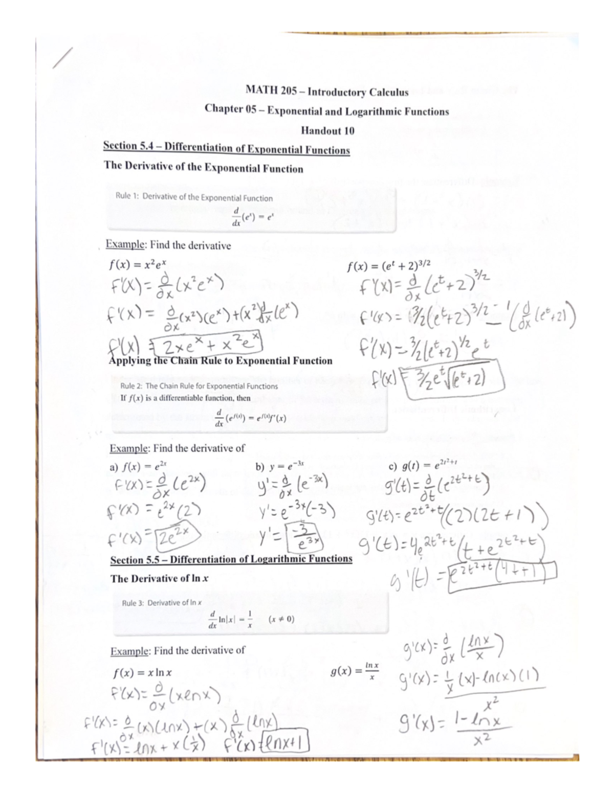 MATH 205 - Introductory Calculus - MATH 220 - Studocu