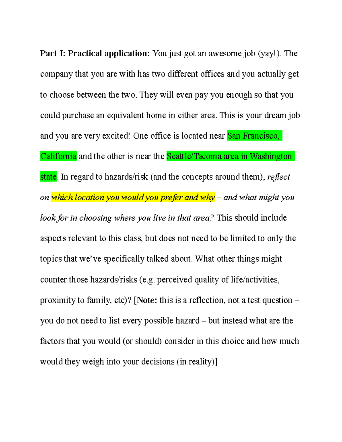 Final exam notes - Natural Disasters fall 2022 - Part I: Practical ...