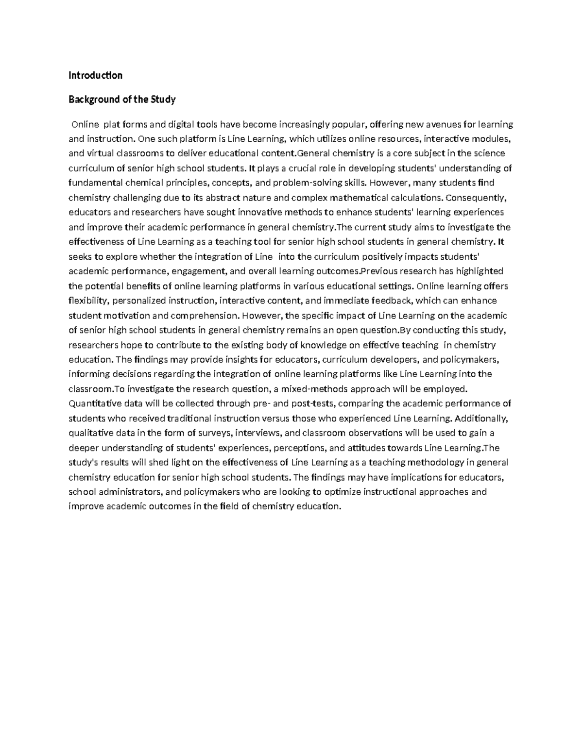 Background of the study - Introduction Background of the Study Online ...