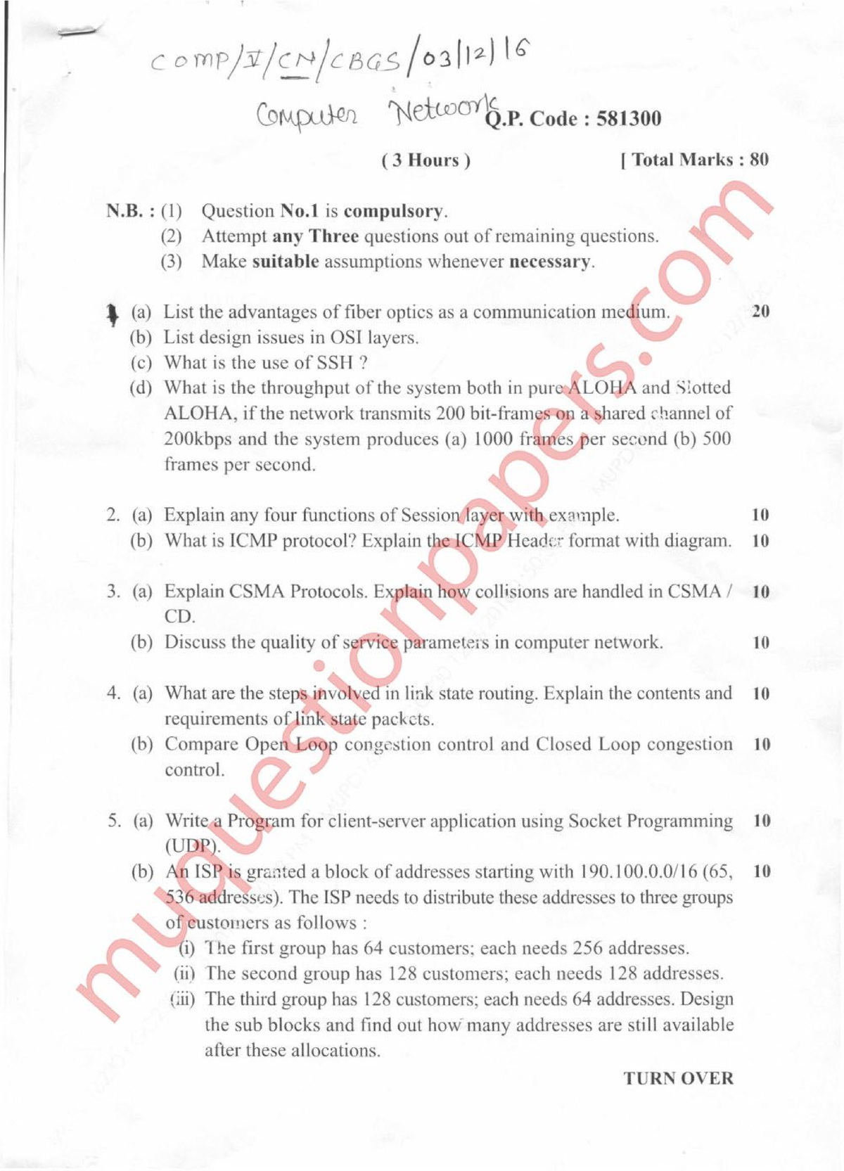 TE-Comps SEM5 CN DEC16 - - Studocu