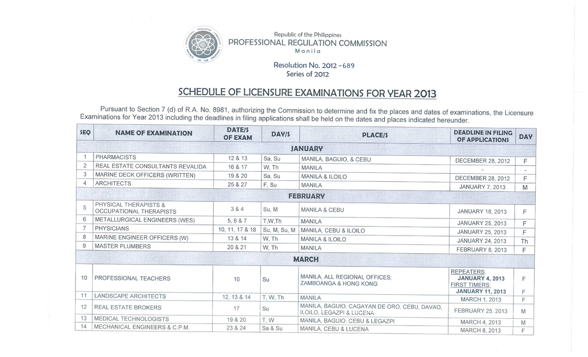 2013 Exam Sched - nnb - Bioquímica - Studocu