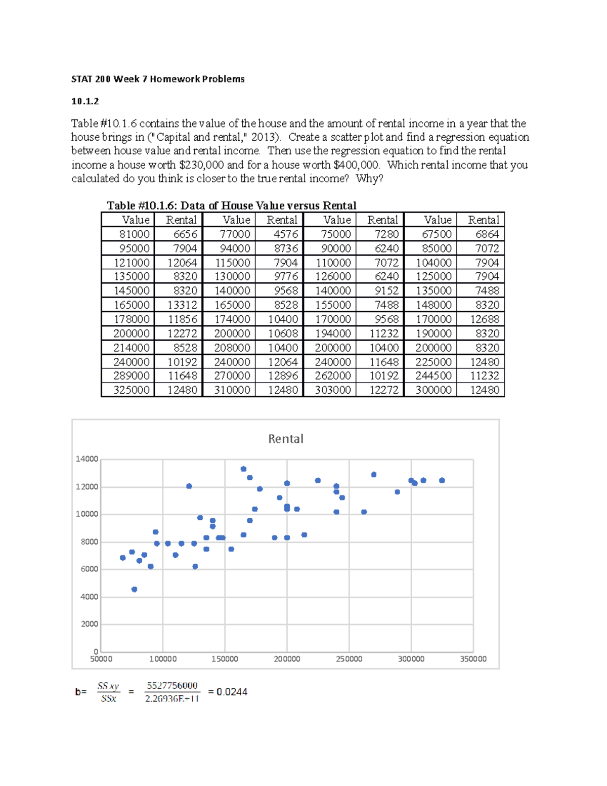 introduction to statistics 200 week seven Homework Problems with answers - STAT 200 - Studocu