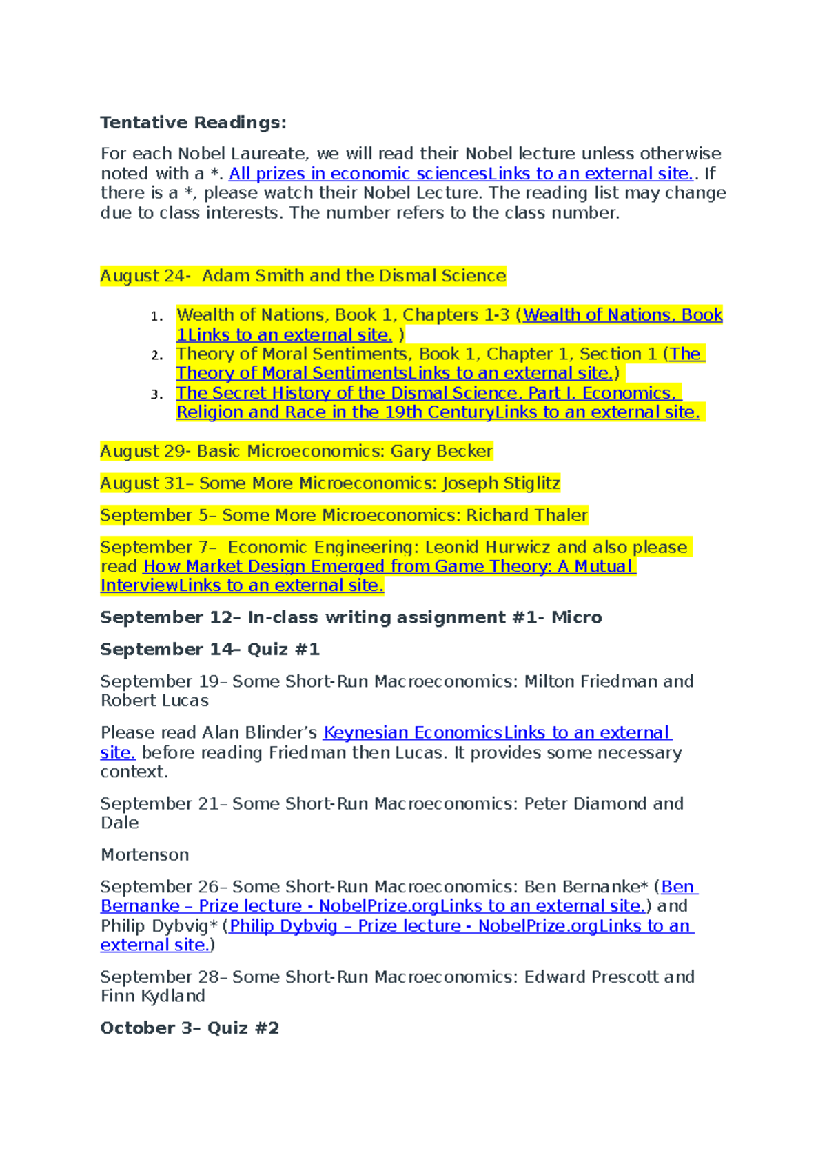 Capstone readings - All chapter summaries - Tentative Readings: For ...