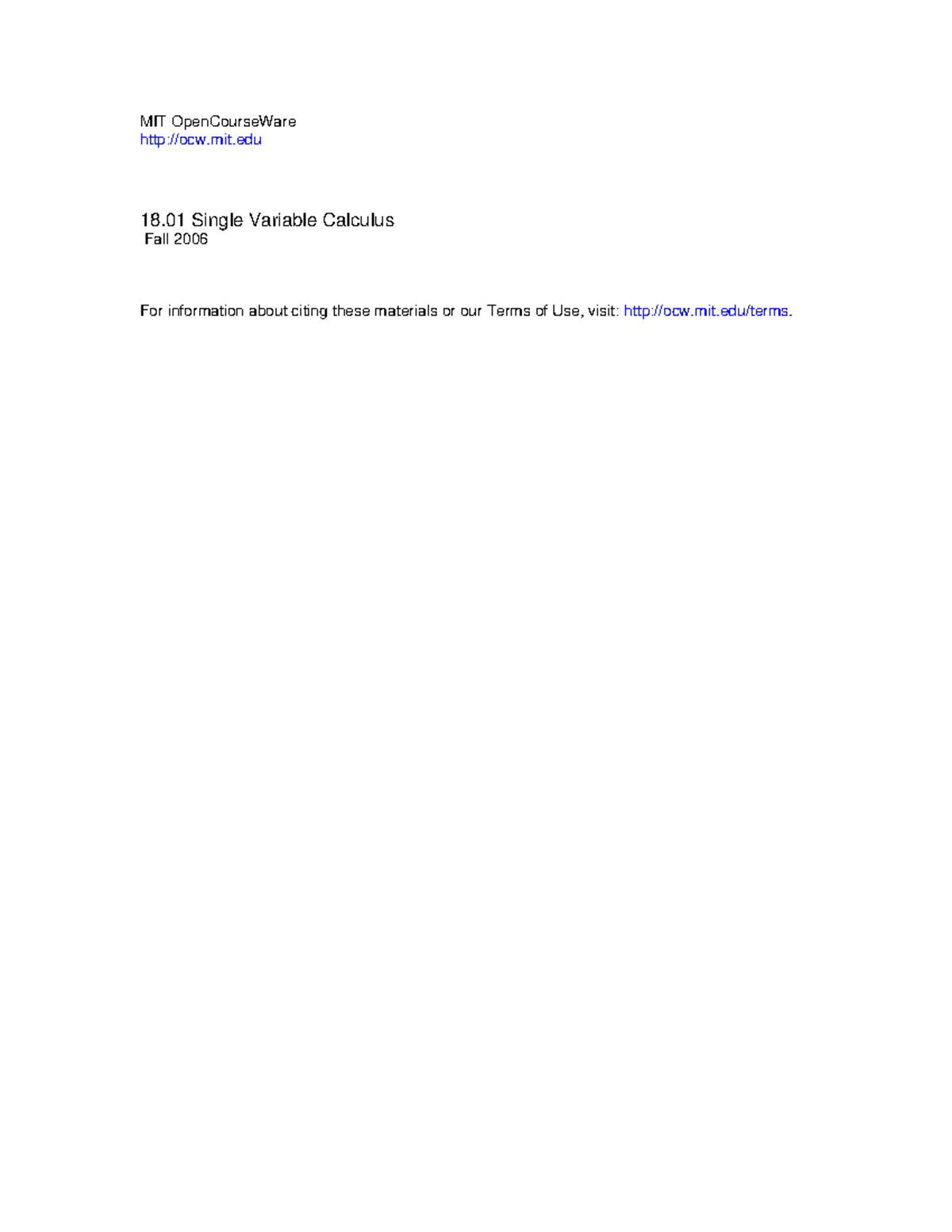 Techniques of Integration - MIT OpenCourseWare ocw.mit 18 Single ...