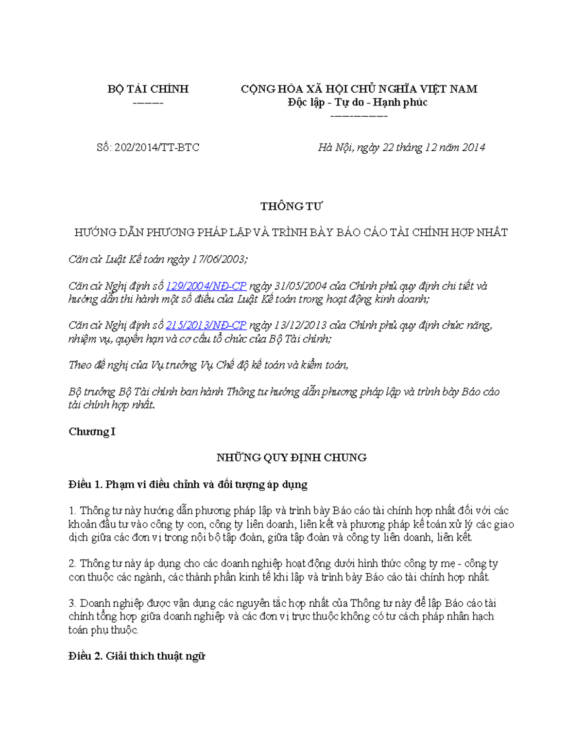 Thong tu 202 2014 - BỘ TÀI CHÍNH - CỘNG HÒA XÃ HỘI CHỦ NGHĨA VIỆT NAM ...