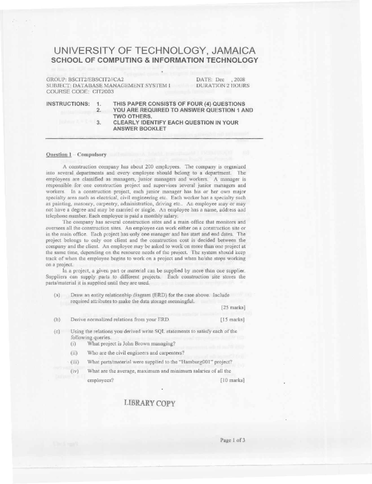 Database design management - database - Studocu