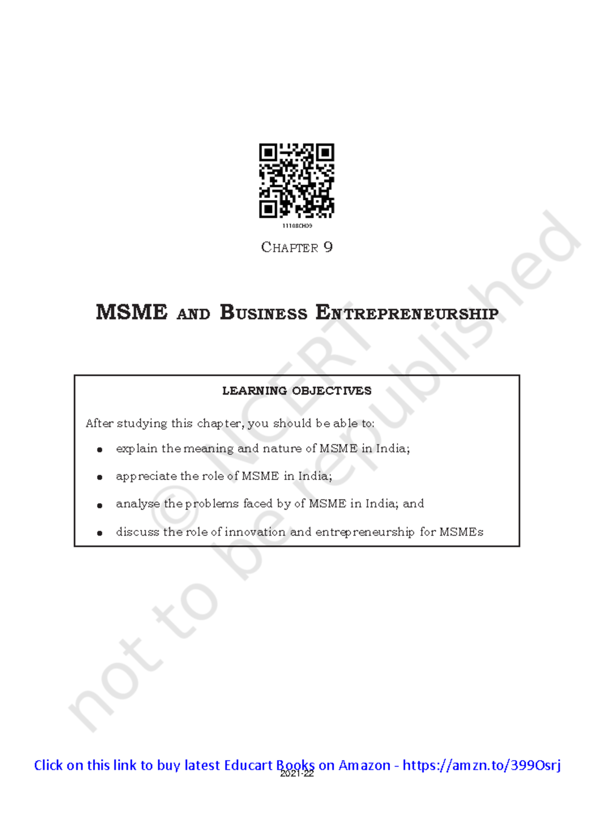 9. MSME and Business Entrepreneurship - Chapter 9 MSME and BuSinESS ...