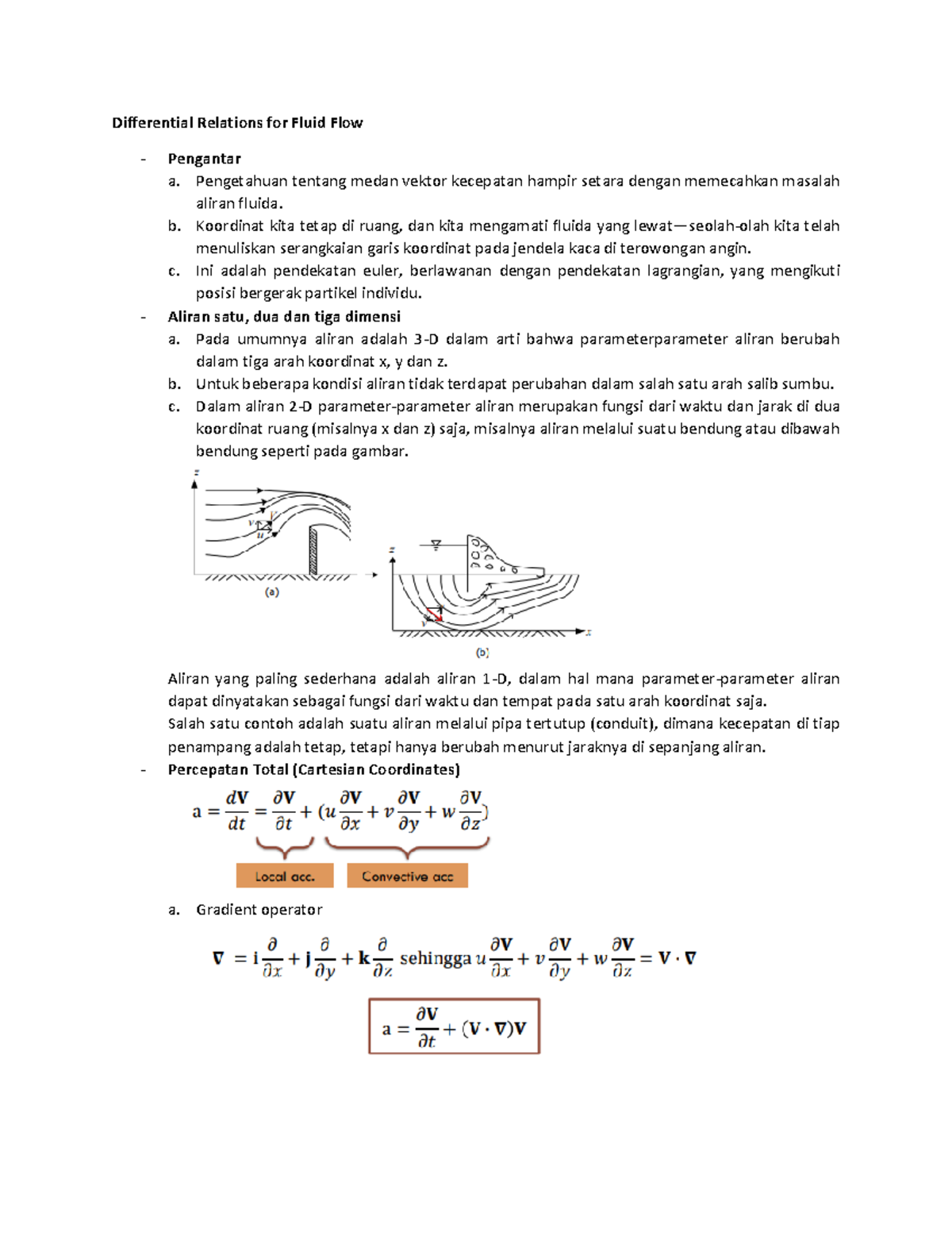 Differential Relations for Fluid Flow - Differential Relations for ...