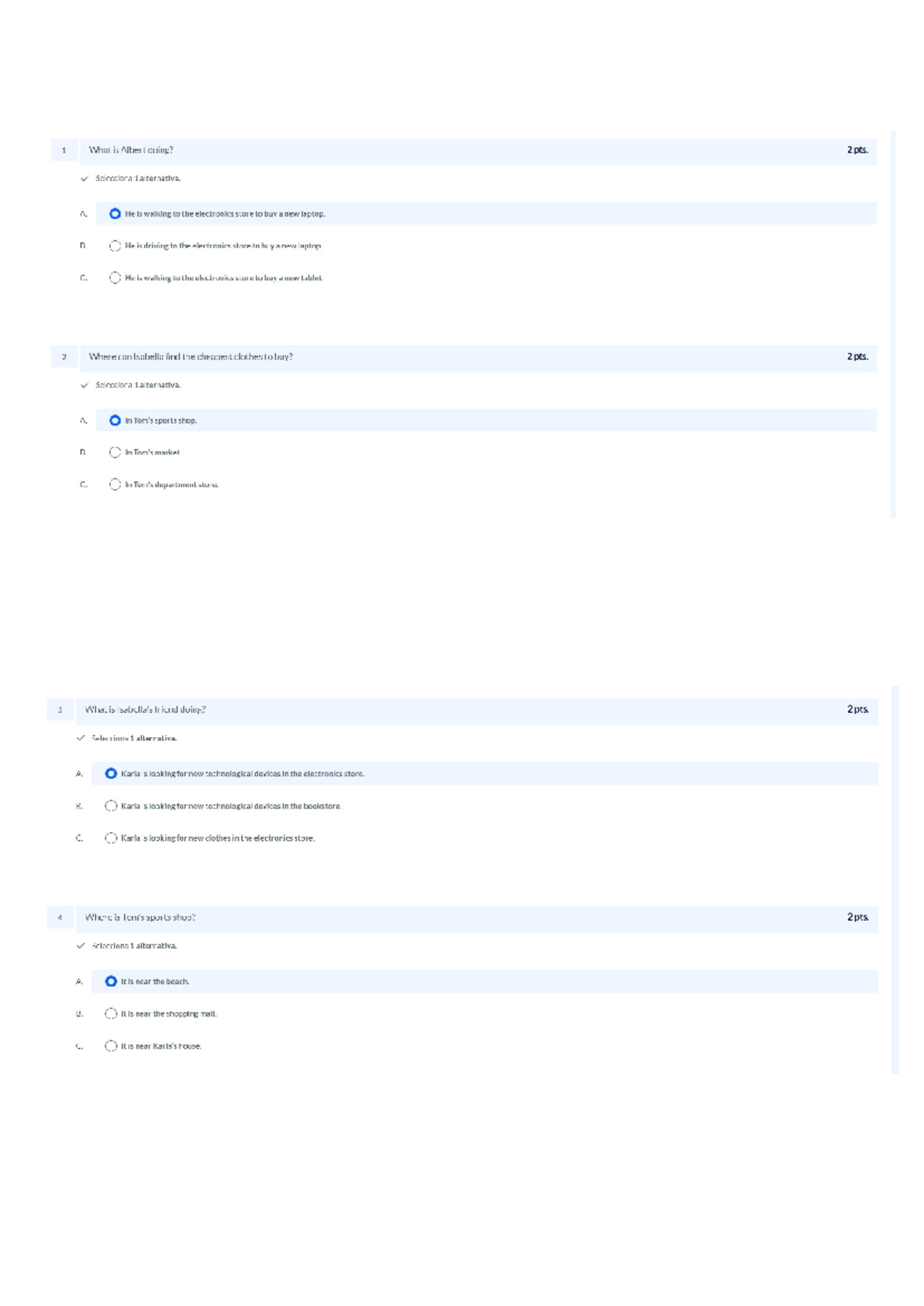 (AC-S12) Week 12 - Pre-Task Quiz - Listening Week 12 - 1 What is Albert ...