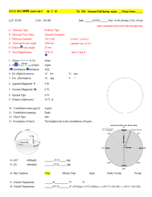 STAR Observation Reports Astronomy LAB Template - UCCS PES 1090: Astro ...