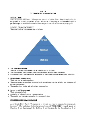 Pom6 - Completed module notes detailed - Principle Of Management - Studocu