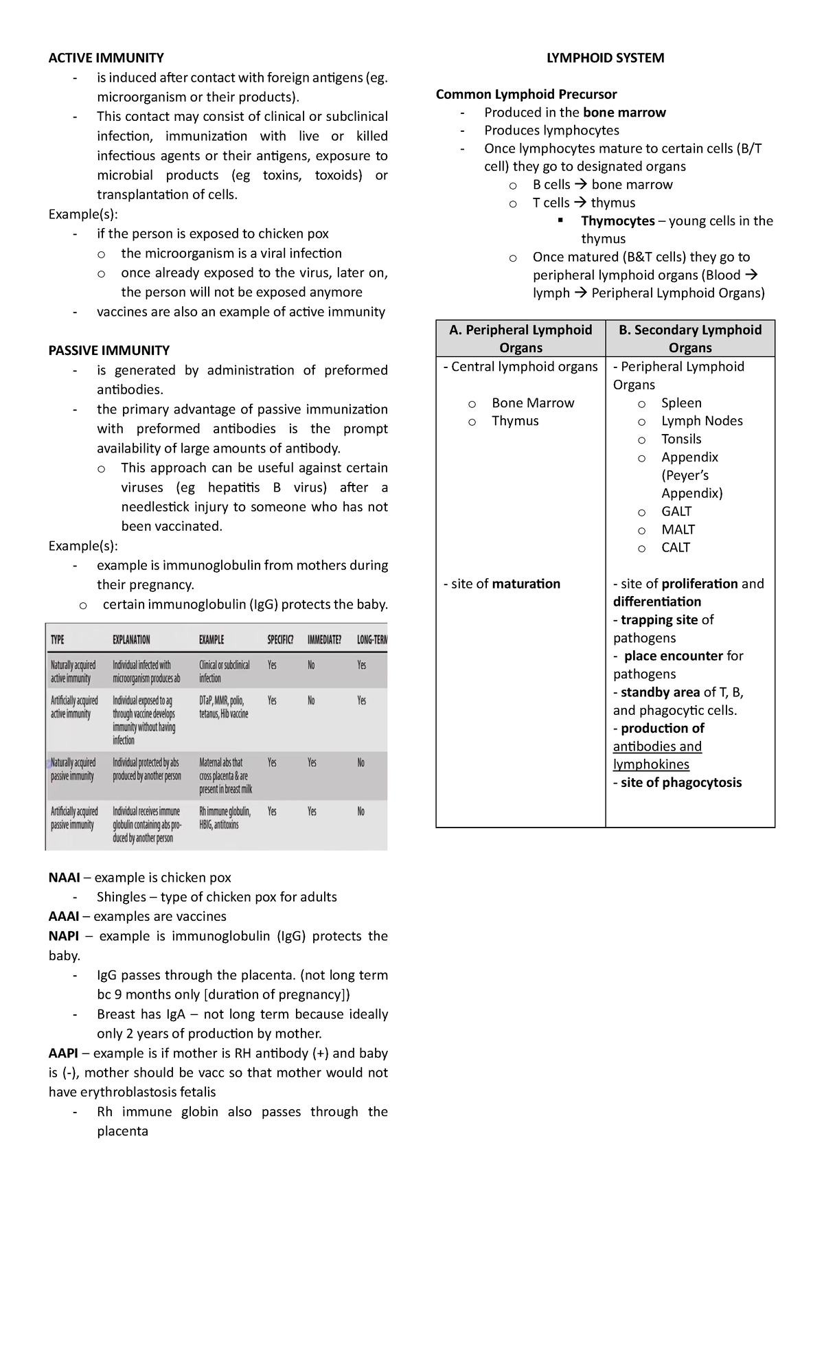 15-16 - Lecture notes for BB - ACTIVE IMMUNITY is induced after contact ...
