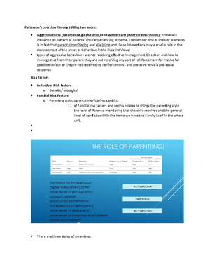 Patterson theory explained - Patterson’s coercion Theory: It suggests ...
