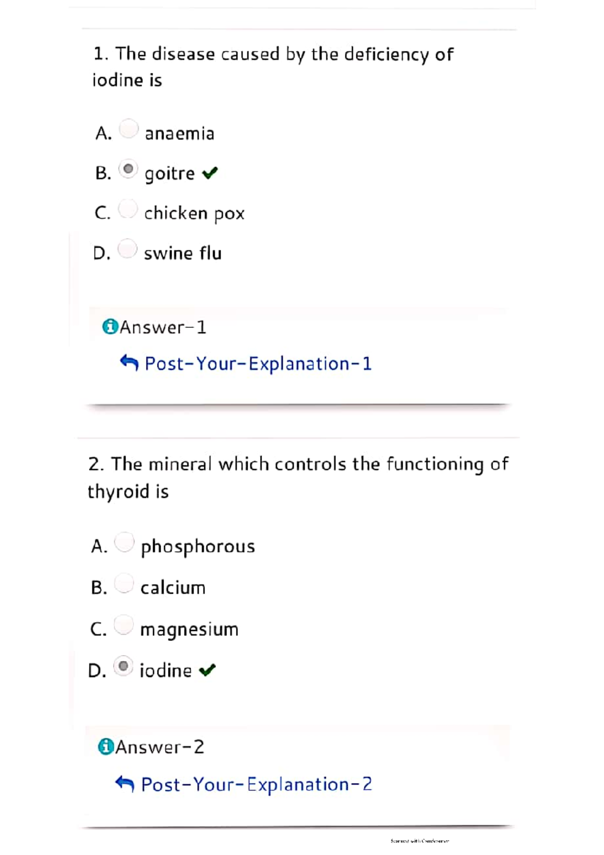 MCQ sample qns - Nutrition - MD - Studocu