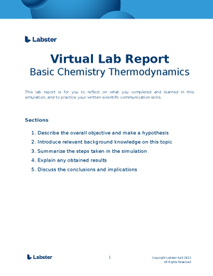 Enzyme Kinetics Lab MT - 1 Copyright Labster ApS 2021 Virtual Lab ...