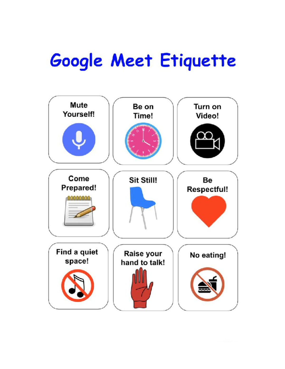 Google Meet Etiquette - fgfdfgf - Studocu
