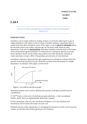 Experiment 4 - helping others - EXPERIMENT 4: PREPARATION AND ANALYSIS ...