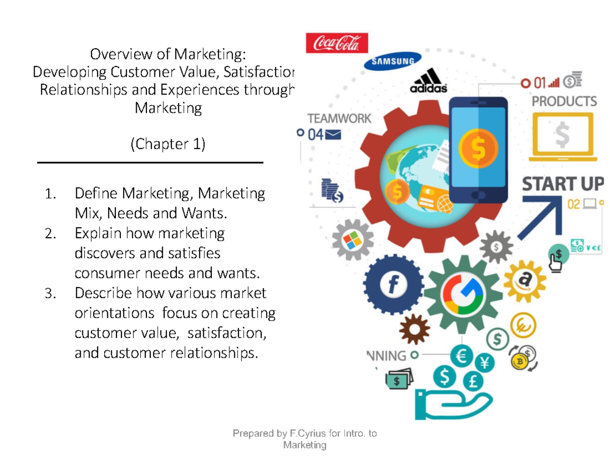 1-handout-marketing overview - mgcr 352 - Overview of Marketing ...