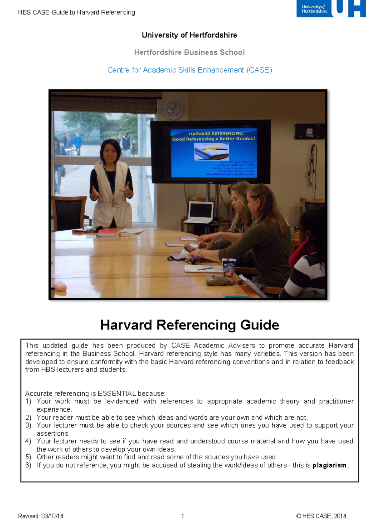 HBS Harvard - University of Hertfordshire Hertfordshire Business School ...