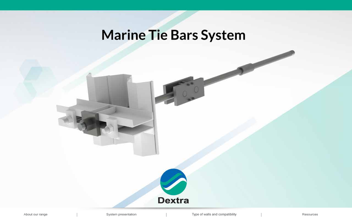 Dextra Marine Tie Bars Brochure 2022 EN - About our range Typical ...