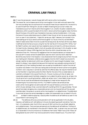 Theft question Henrik - (a) Explain and discuss the meaning of ...