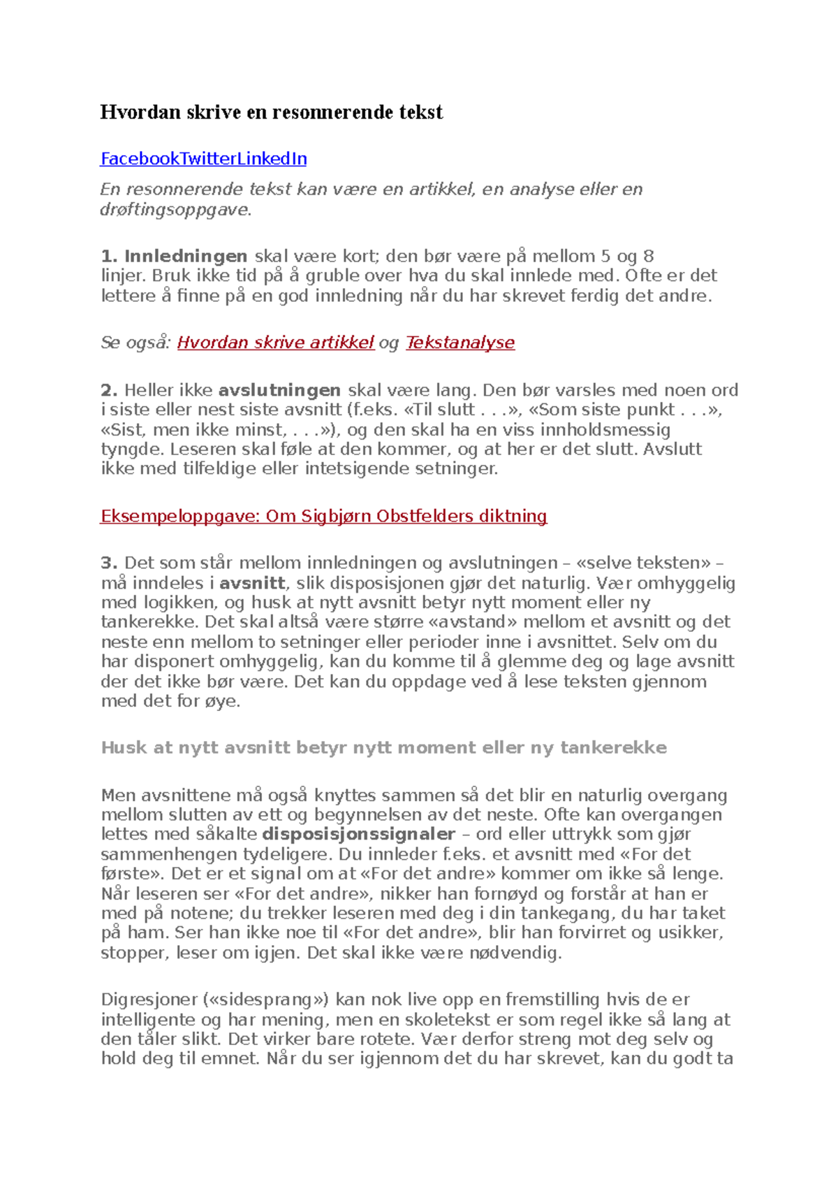 Hvordan skrive resonnerende tekst på noe korte - Hvordan skrive en resonnerende tekst Facebook ...