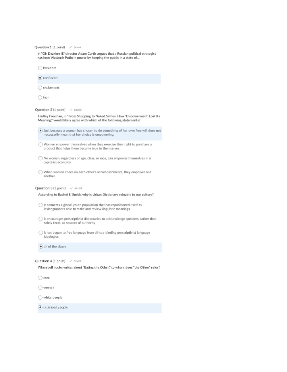 SOC202- Final-EXAM 2 - more practise material - In "Oh Dearism II ...