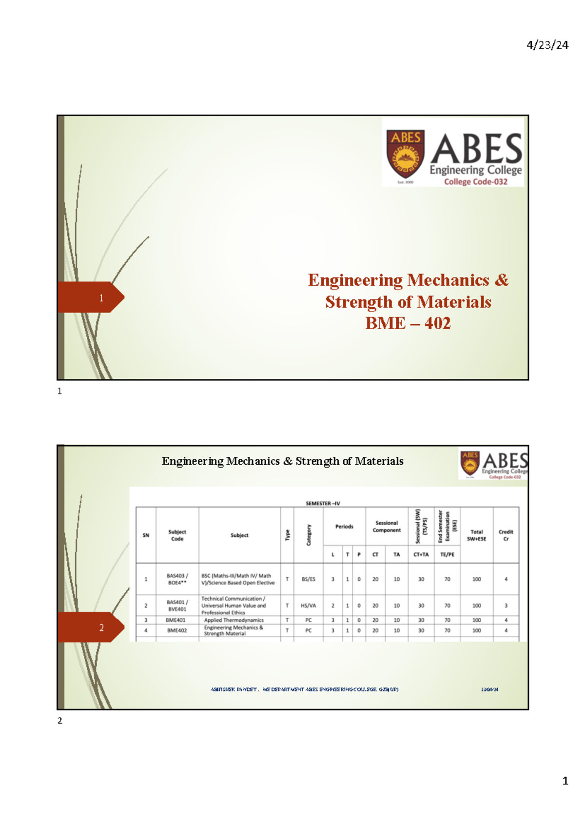 MECH & SOM UNIT 1 Full - IMP NOTES OF SOM - Engineering Mechanics ...