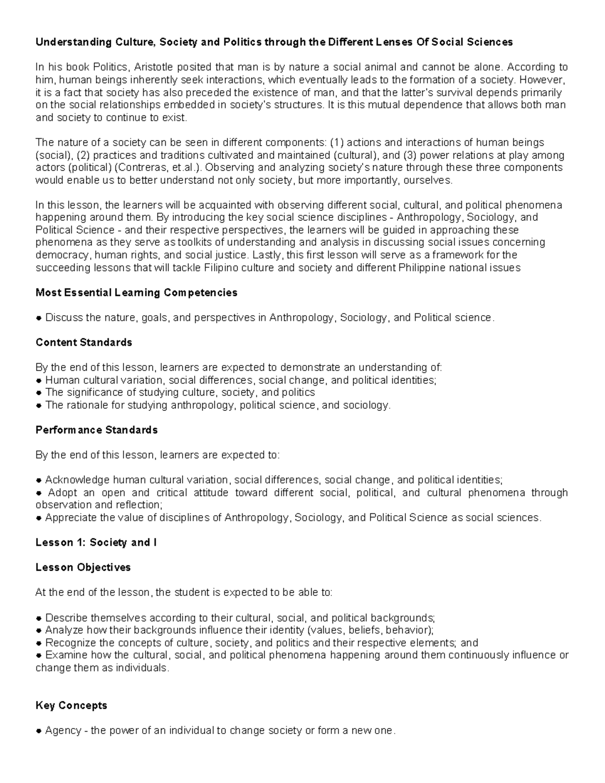 Module-1-UCSP-lesson-1-and-2 - Understanding Culture, Society and ...