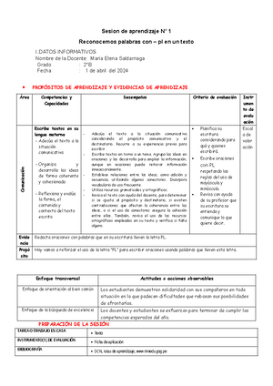 Proyecto DE Aprendizaje N° 6 - PROYECTO DE APRENDIZAJE N° “LOS ANIMALES TODA UNA AVENTURA” I ...
