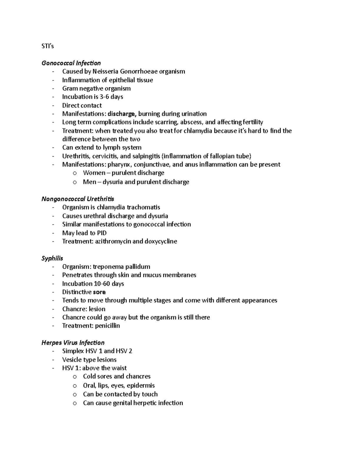 STI - guide - STI’s Gonococcal Infection - Caused by Neisseria ...