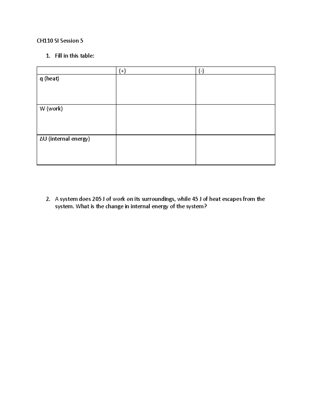 CH110 SI Session 5 - SI worksheet to help with them - CH110 SI Session ...