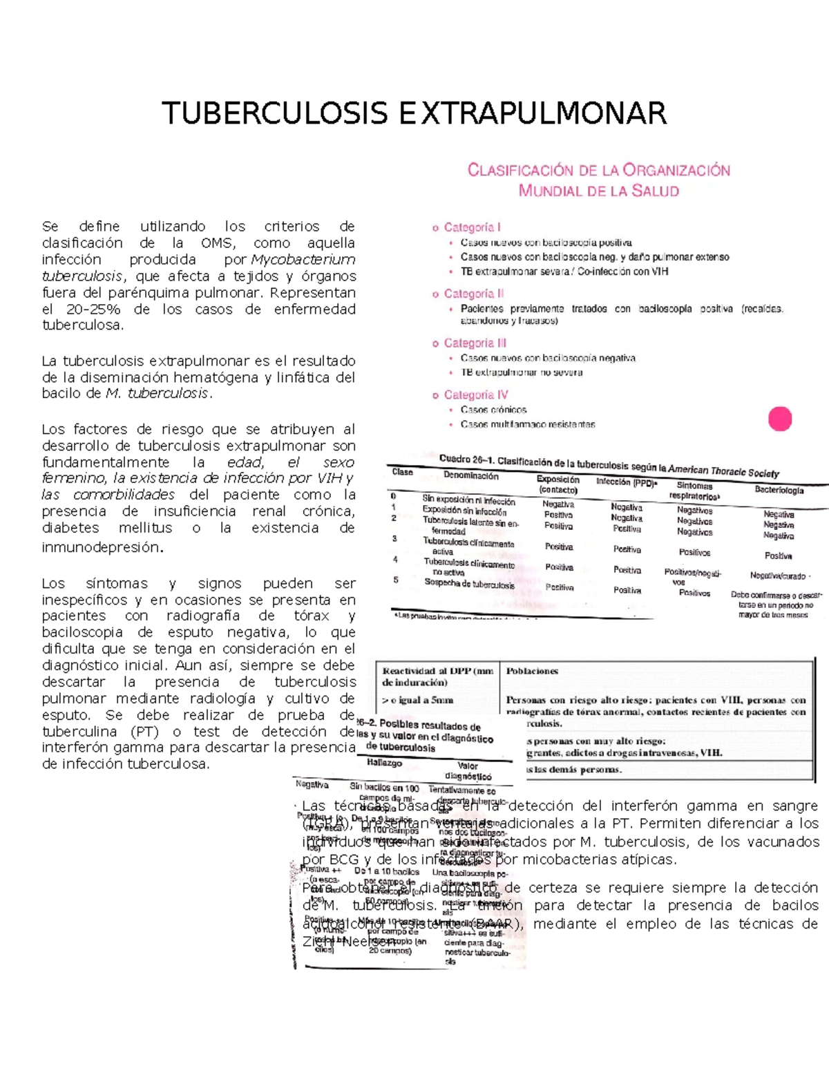 Tuberculosis Extrapulmonar generalidades - TUBERCULOSIS E XTRAPULMONAR ...